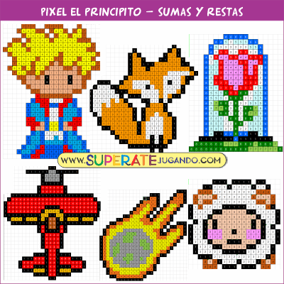 Pixeles El Principito – Sumas y Restas